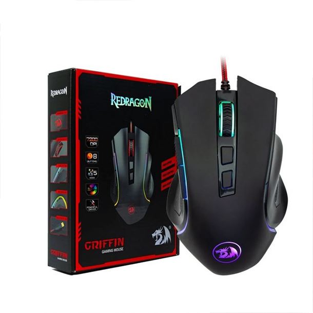 MOUSE REDRAGON GRIFFIN M607 RGB BLACK